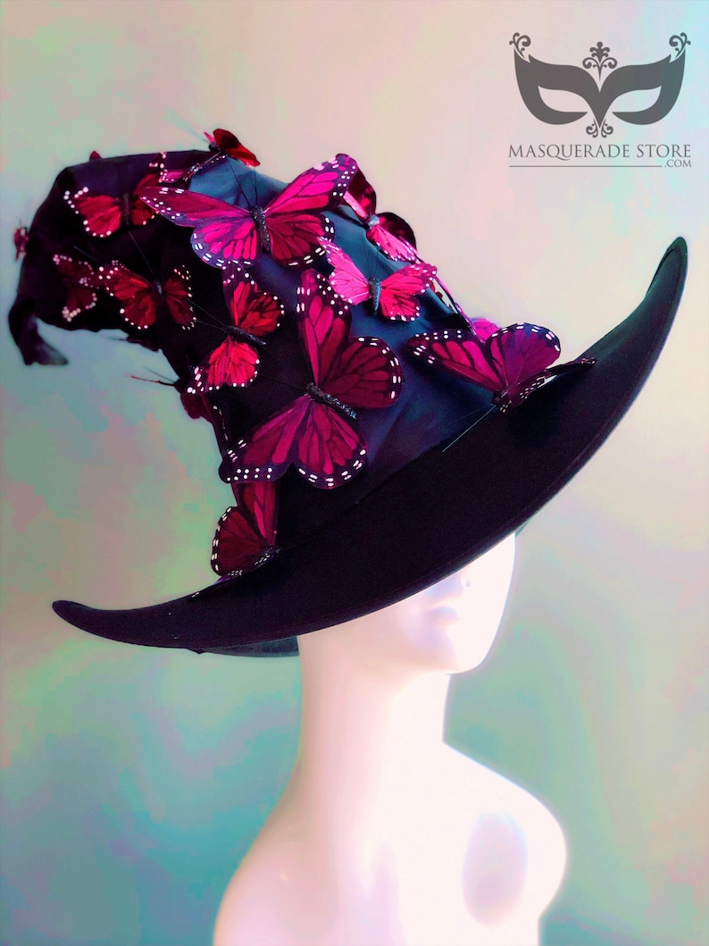 Red Witchcraft Hat Witches Halloween Witch Hats Wizard Hat Sorcerer Hat ...