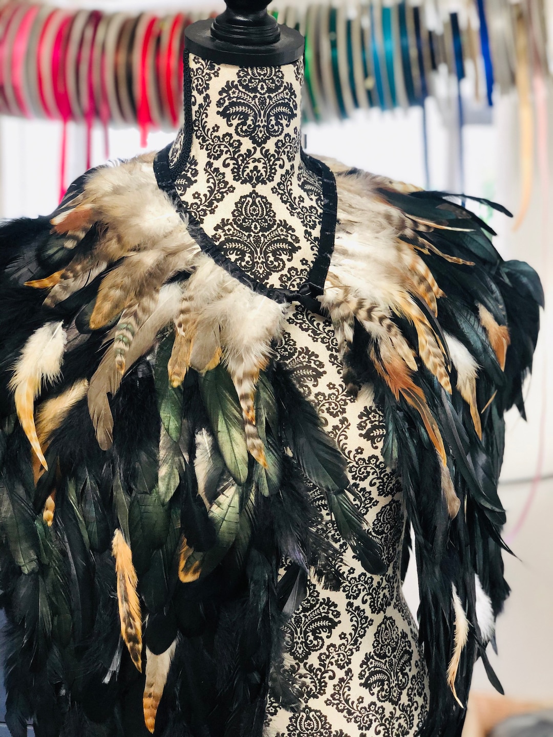 Bird Feather Cape Animal Cape Man Viking Warrior Cape Wicca Ritual ...