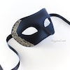 Black Leather Masquerade Domino Mask - Etsy