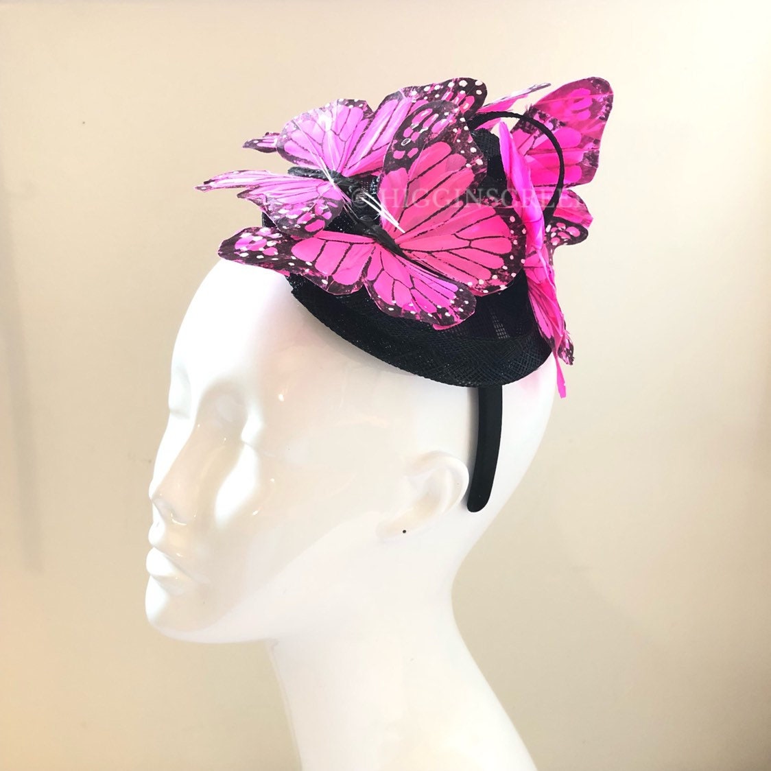 Hot Pink Butterfly Headpiece Pink Monarch Butterfly Theme | Etsy