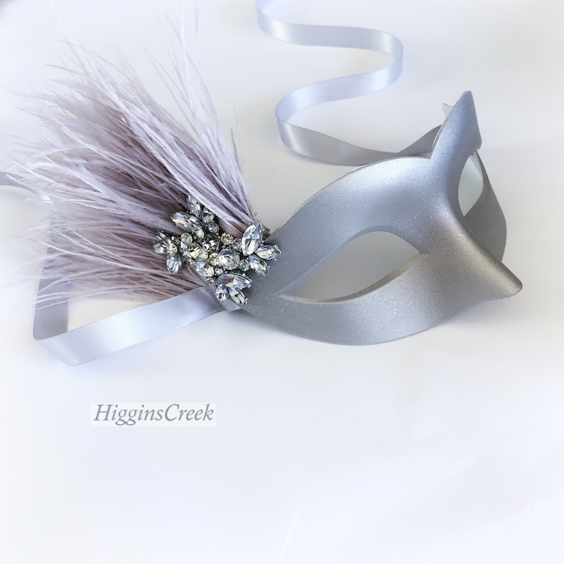Blush Pink Feather Women Masquerade Mask Women Mask Blush - Etsy
