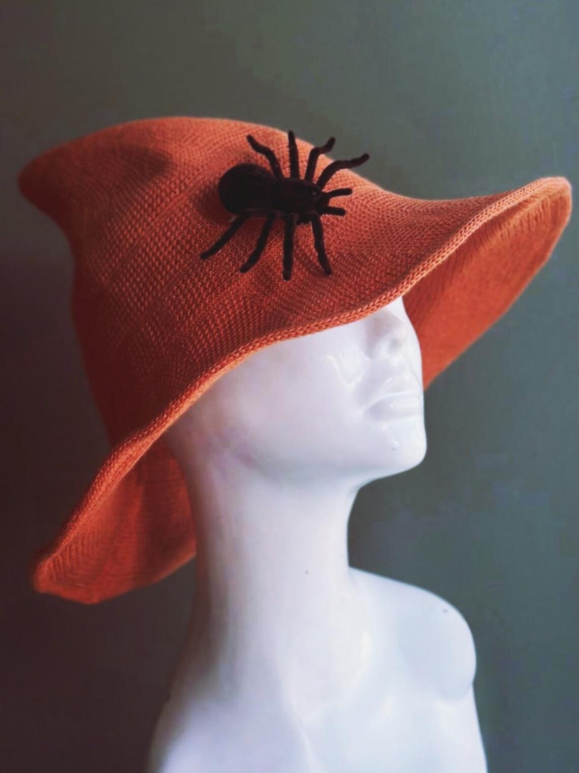 Halloween Witch Hat With Sun Flower - Woolblend Witch Hat Cosplay ...