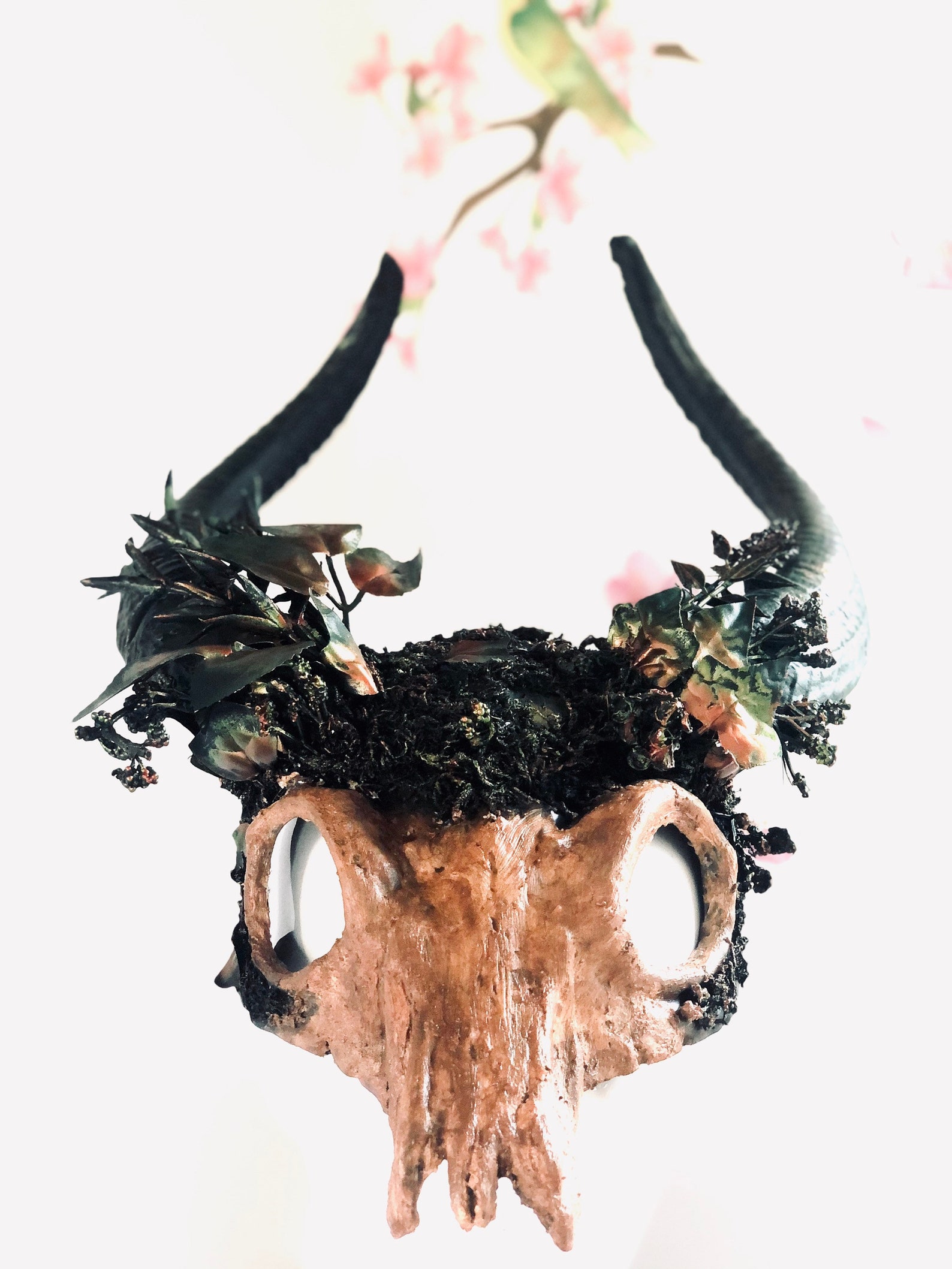 Priest Headdress Forest Ram Horn Headdress, Whimsical Animal Antlers ...