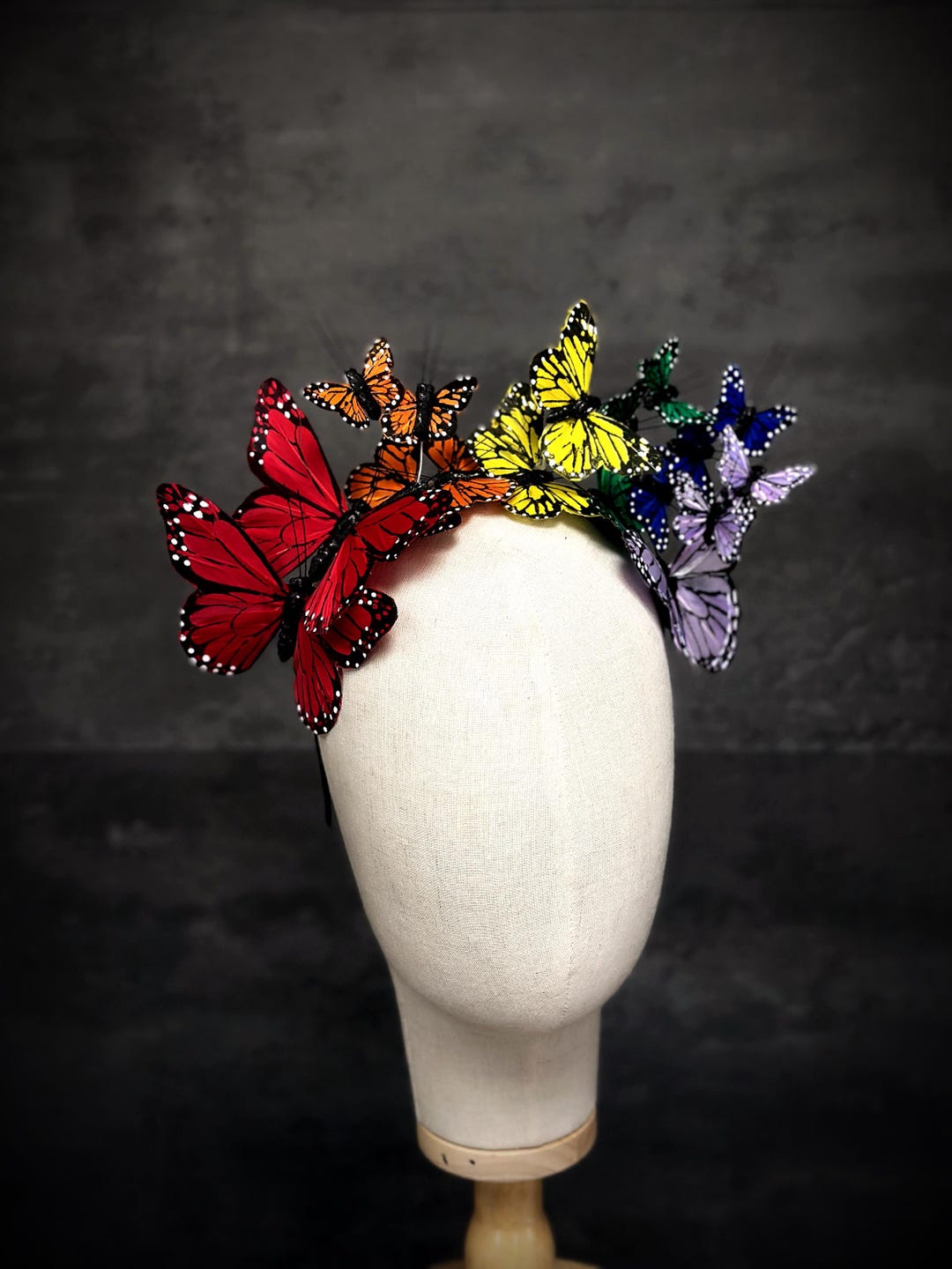 PRIDE Month Headpiece Butterfly Pride Parade Headdress Rainbow ...