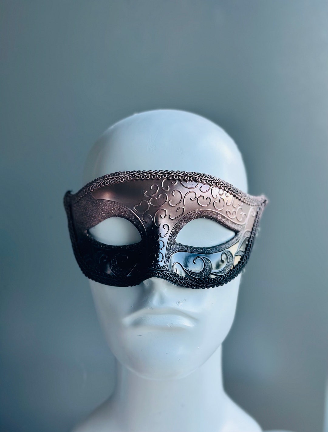 Rose Gold Masquerade Mask - Etsy