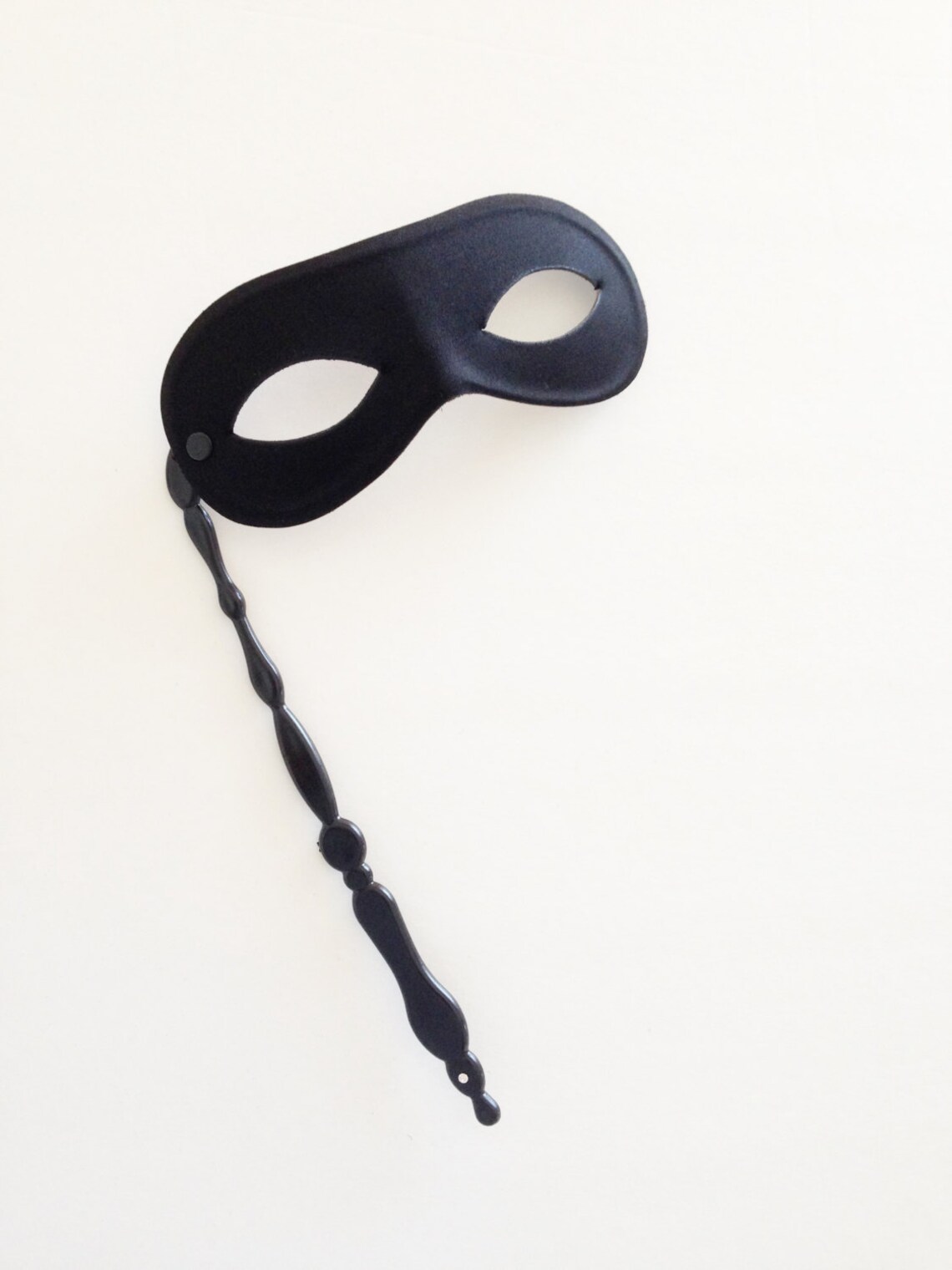 Handheld Masquerade Mask With Stick Simple Black Mask With Stick ...
