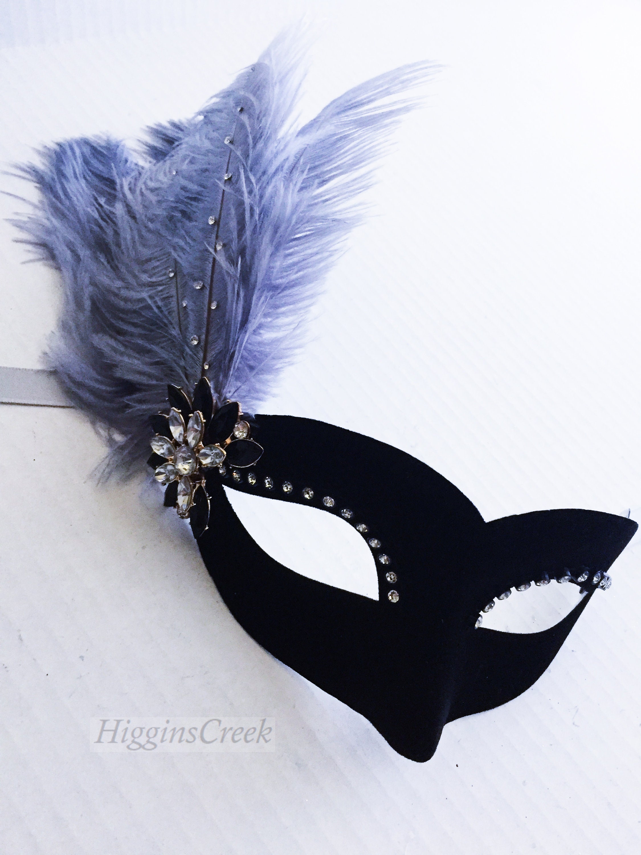 Black Feather Masquerade Mask Prom Masquerade Masks for Balls - Etsy