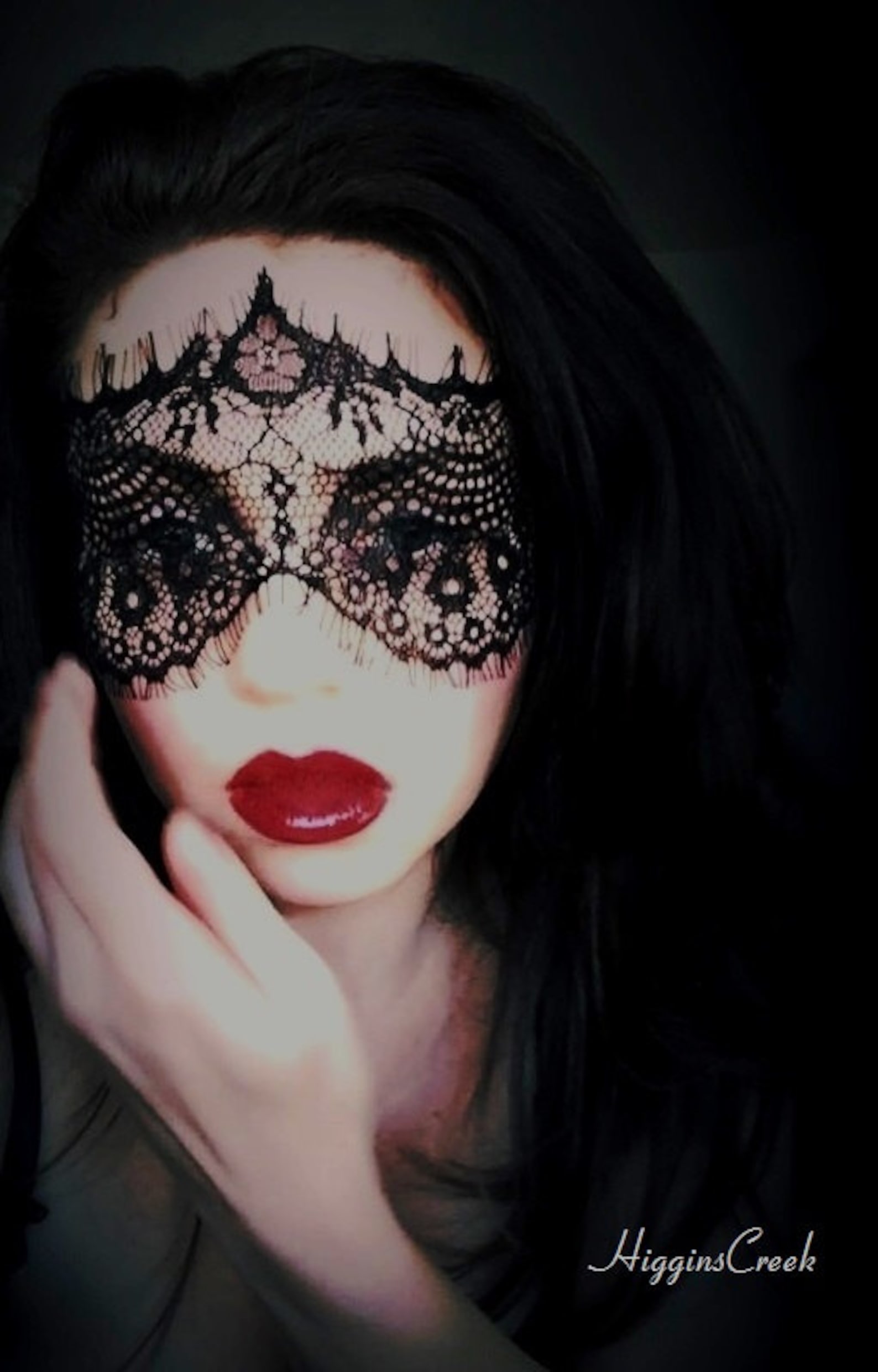 Sexy Blindfold Mask Lingerie Mask Black Face Mask in Beautiful - Etsy