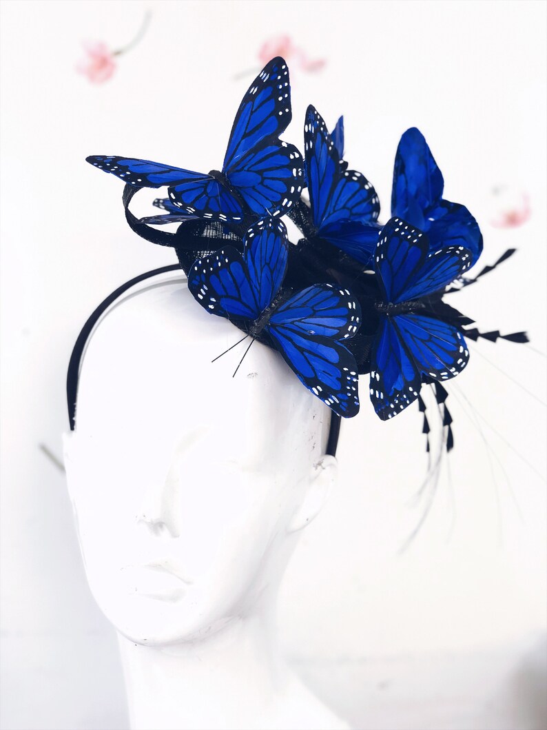 Butterfly Headpiece White Monarch Butterfly Theme Kenturky - Etsy
