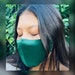 EMERALD GREEN Silk Face Mask Women Luxury Fabric Face Mask Face Cover ...