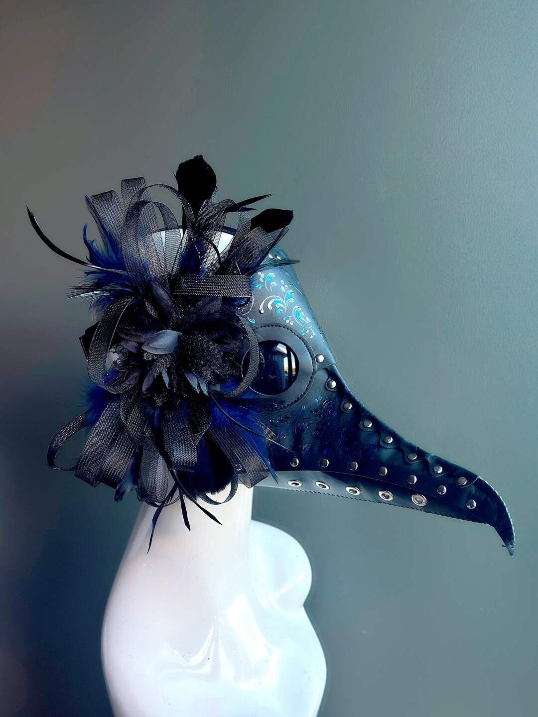 Plague Doctor Mask Steampunk Cosplay Filigree Mask Long Beak Nose Raven ...