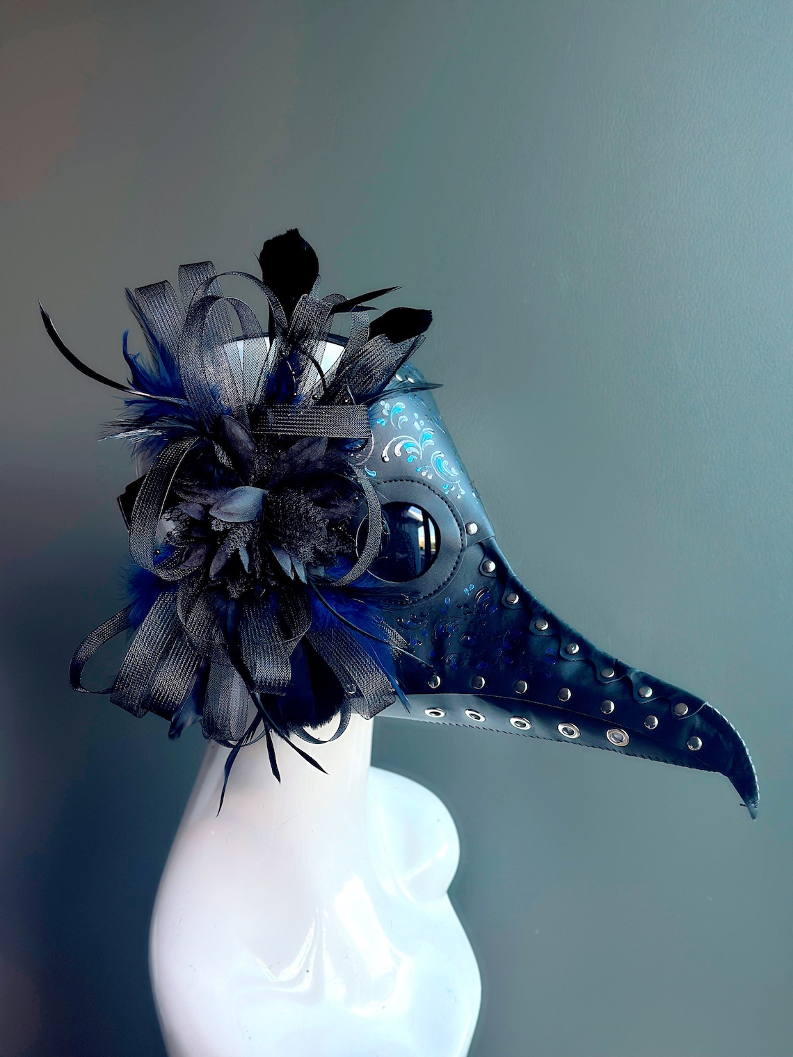 Plague Doctor Mask Steampunk Cosplay Filigree Mask Long Beak Nose Raven ...