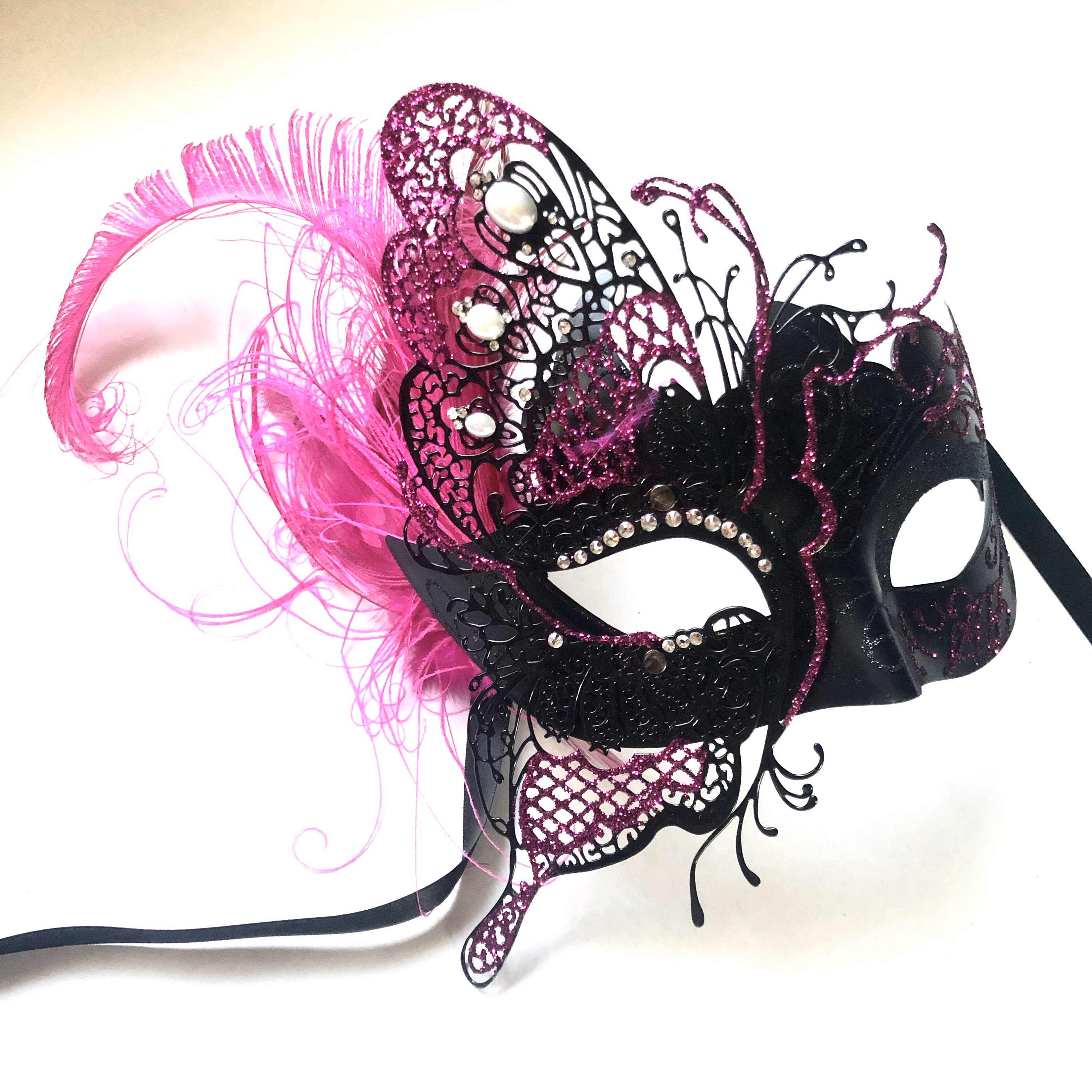 Purple Masquerade Mask Women Purple Feather Mask Purple - Etsy