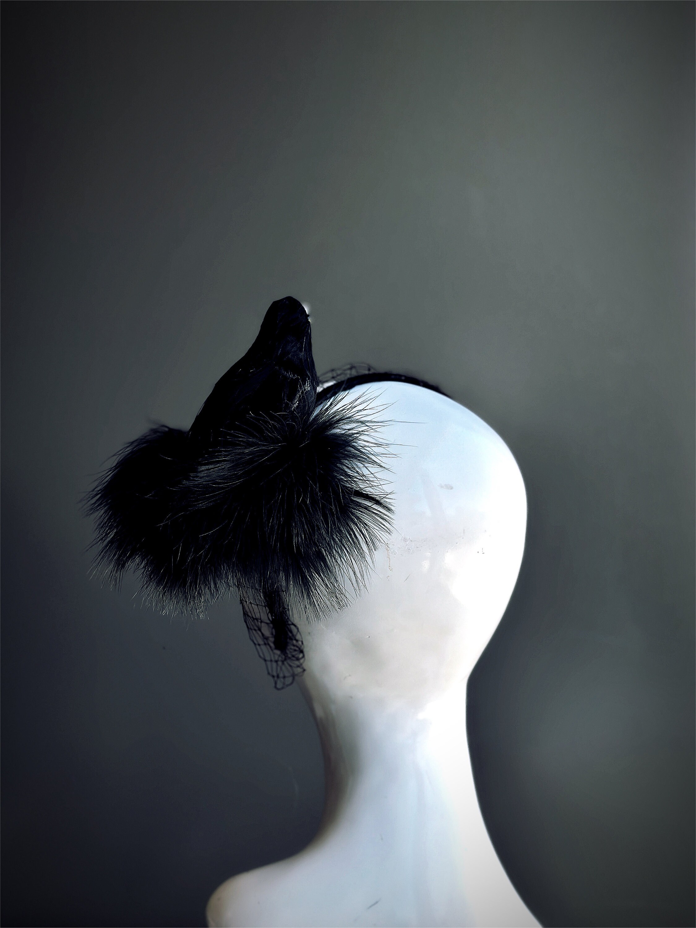 Black Crow Fascinator Halloween Fascinators Bird Fascinator, Bird Hat ...
