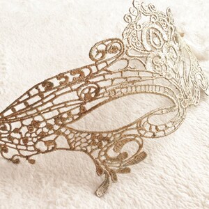 Gold Lace Masquerade Mask, Rhinestone or Pearl Embellished - Etsy