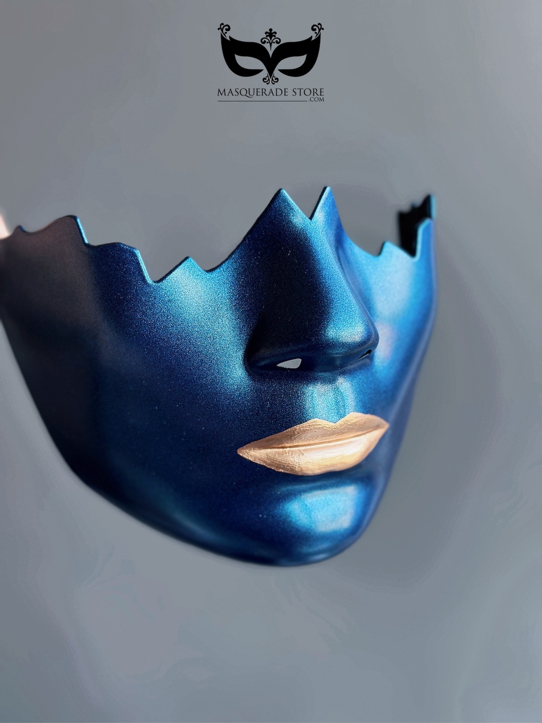 Enigmatic Mouth Only Mask Half Face Phantom Masquerade Mask Abstract ...