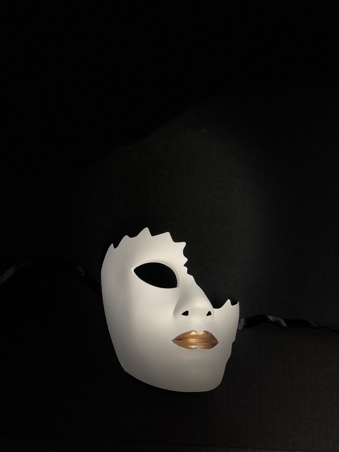 Masquerade Mask Half Face Mask Mouth Guard Jaw Mask With Rose | Etsy