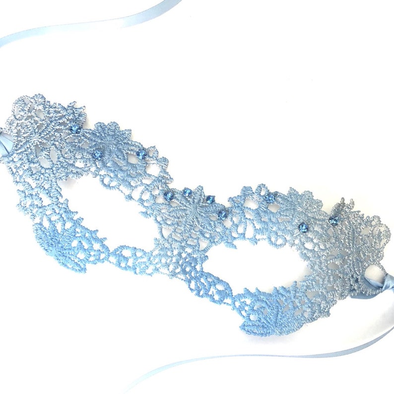 Light Blue Lace Mask Womens Masquerade Ball Mask - Etsy