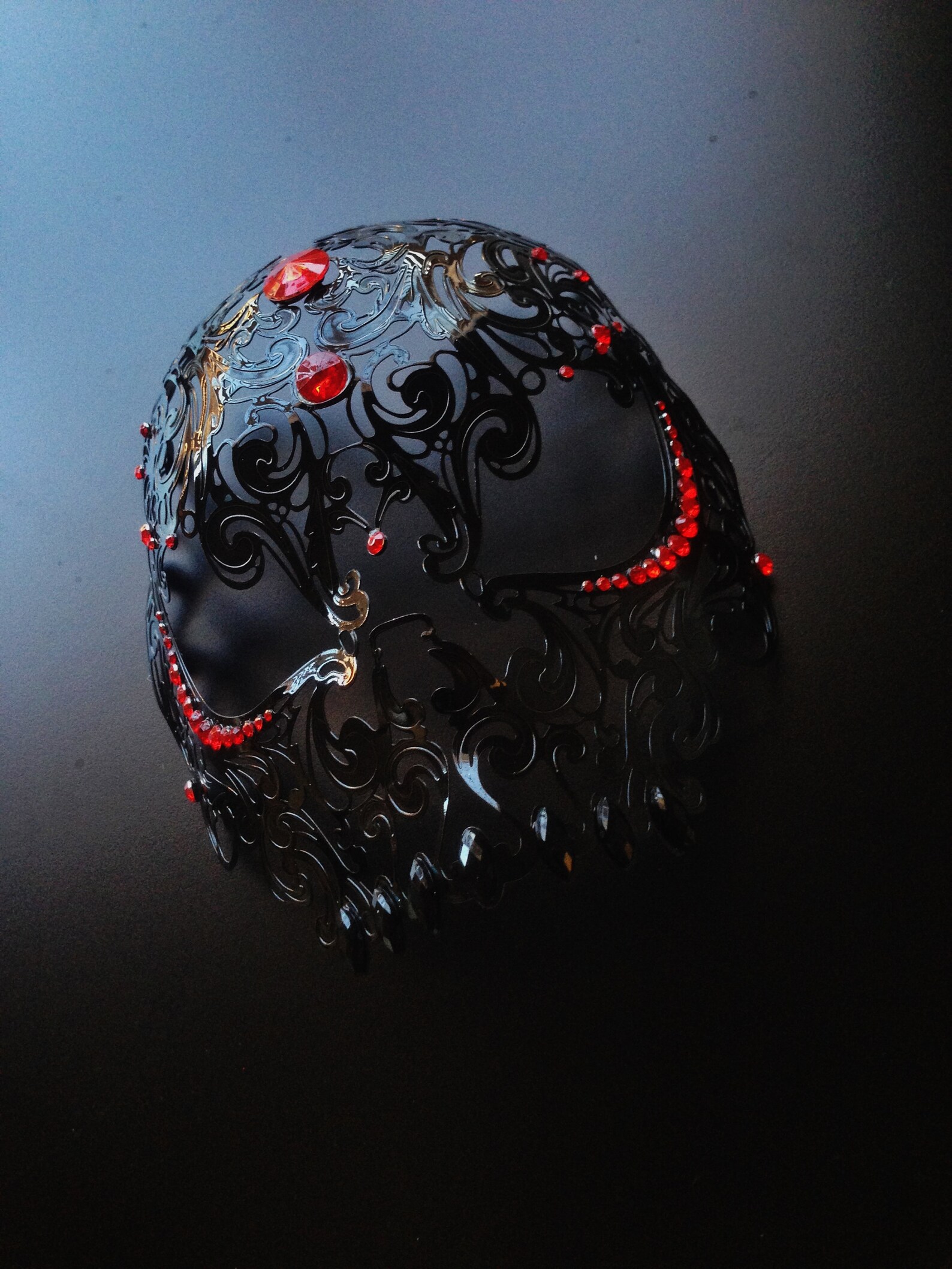 Skull Masquerade Mask Men Red Skull Mask Halloween Mens - Etsy