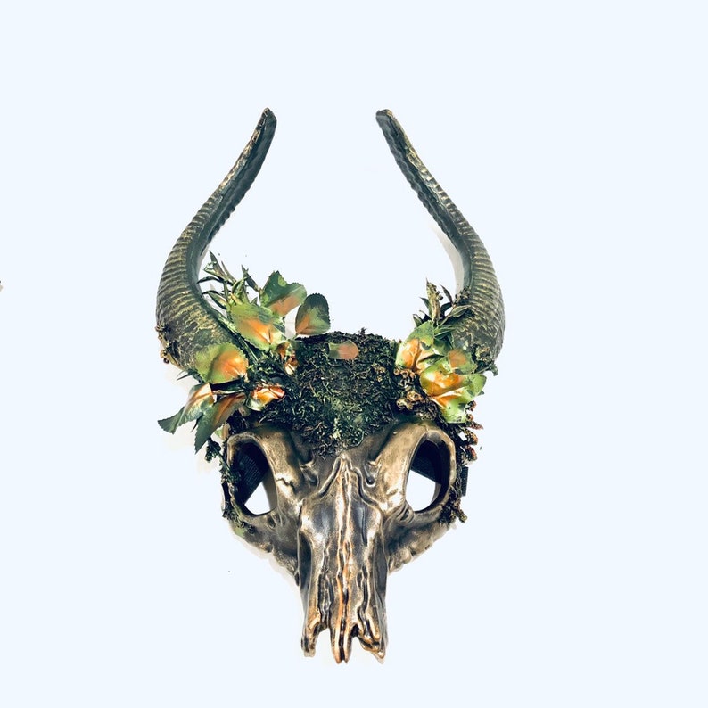 Priest Headdress Forest Ram Horn Headdress, Whimsical Animal Antlers ...