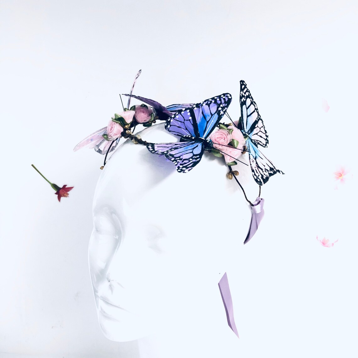 Enchanted Butterfly Headband, Monarch Butterfly Headpiece, Butterfly ...