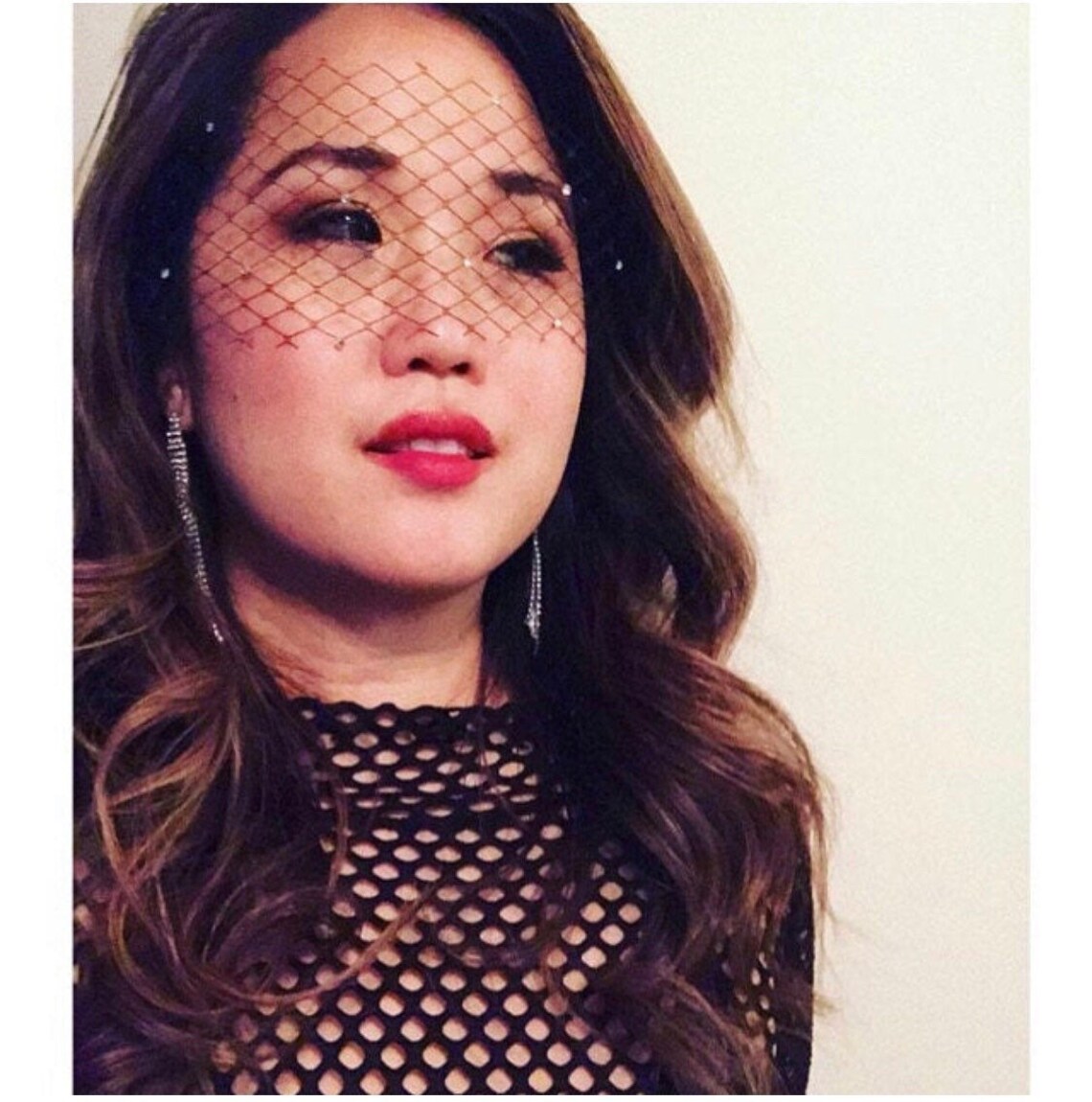 Black Veil Mask Women Masquerade Mask Diamond Studded Veil | Etsy