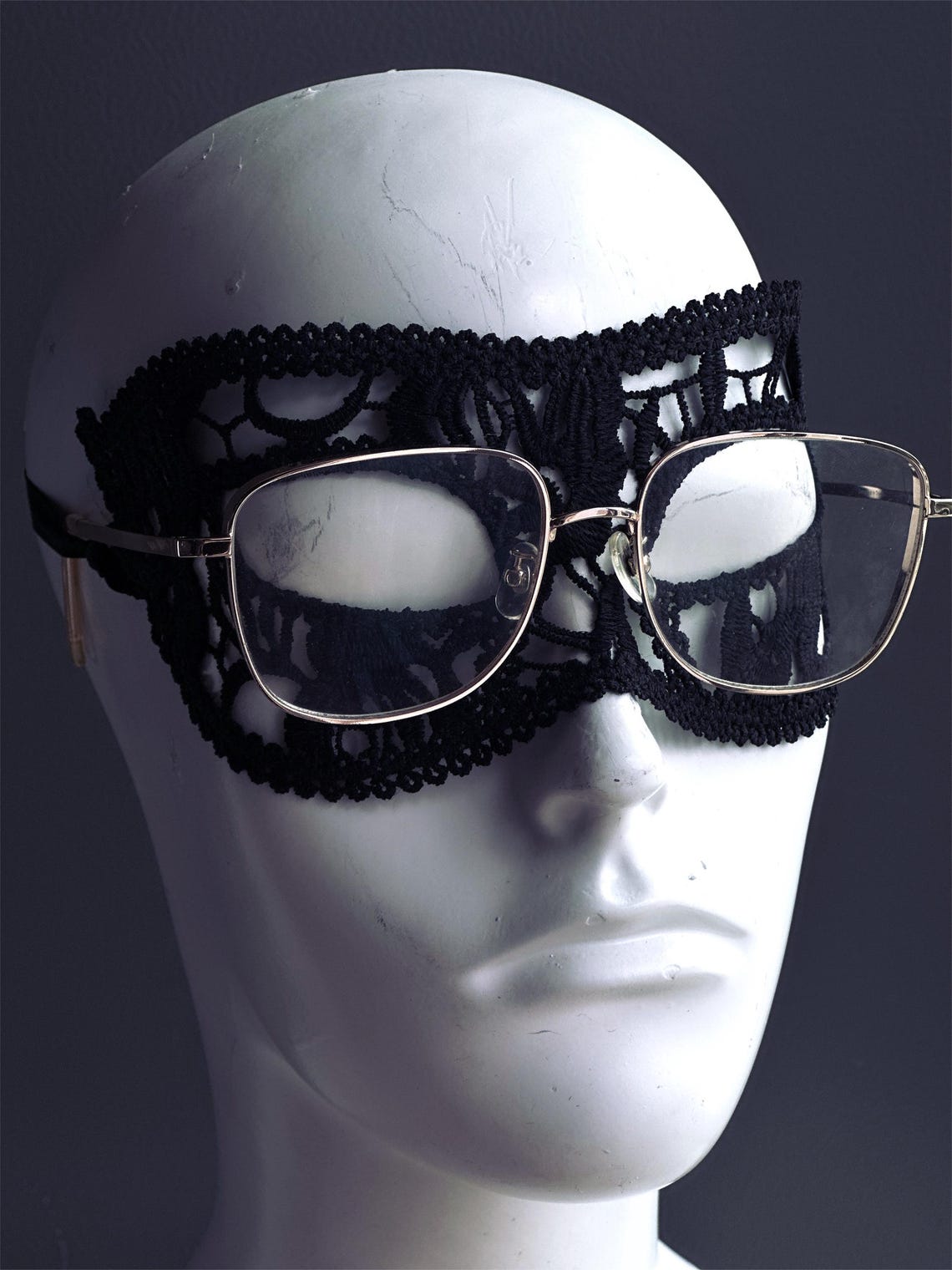 Black Lace Mens Eyeglass Friendly Masquerade Mask - Etsy