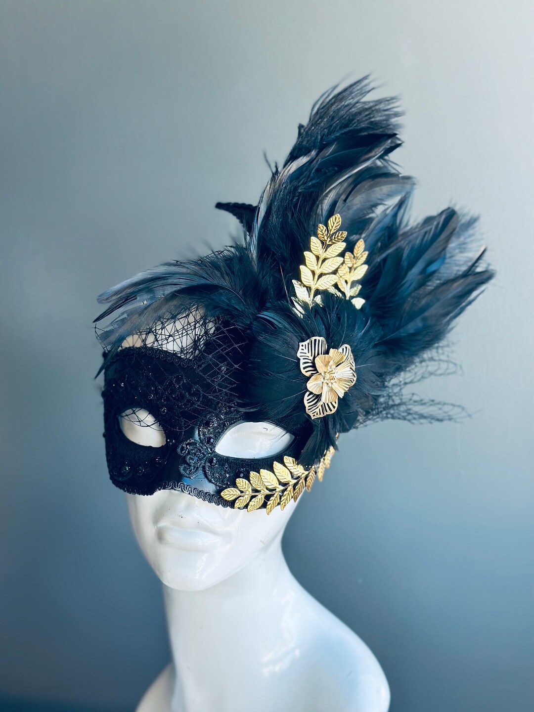 Greek Goddess Mask Women Masquerade Masks - Women Feather Mask - Greek ...