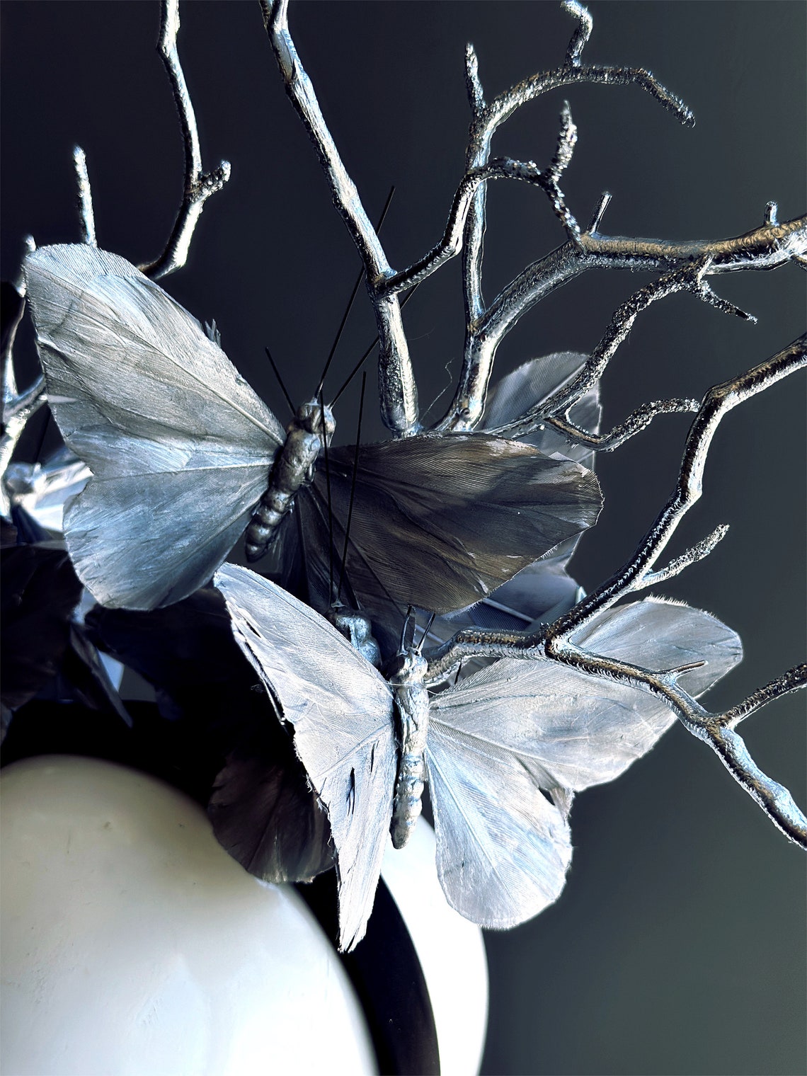 Silver Nature Crown, Woodland Forest Headpiece, Tree Branch Magical ...