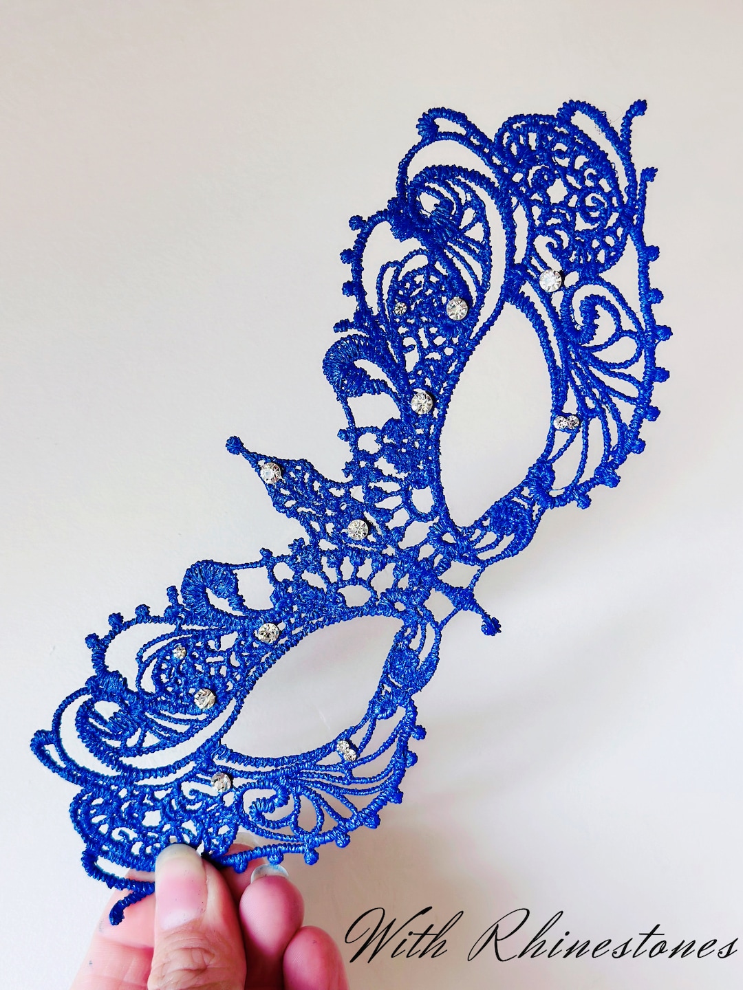 Royal Blue Masquerade Mask Women Lace Mask, Royal Blue Mask, Masquerade ...