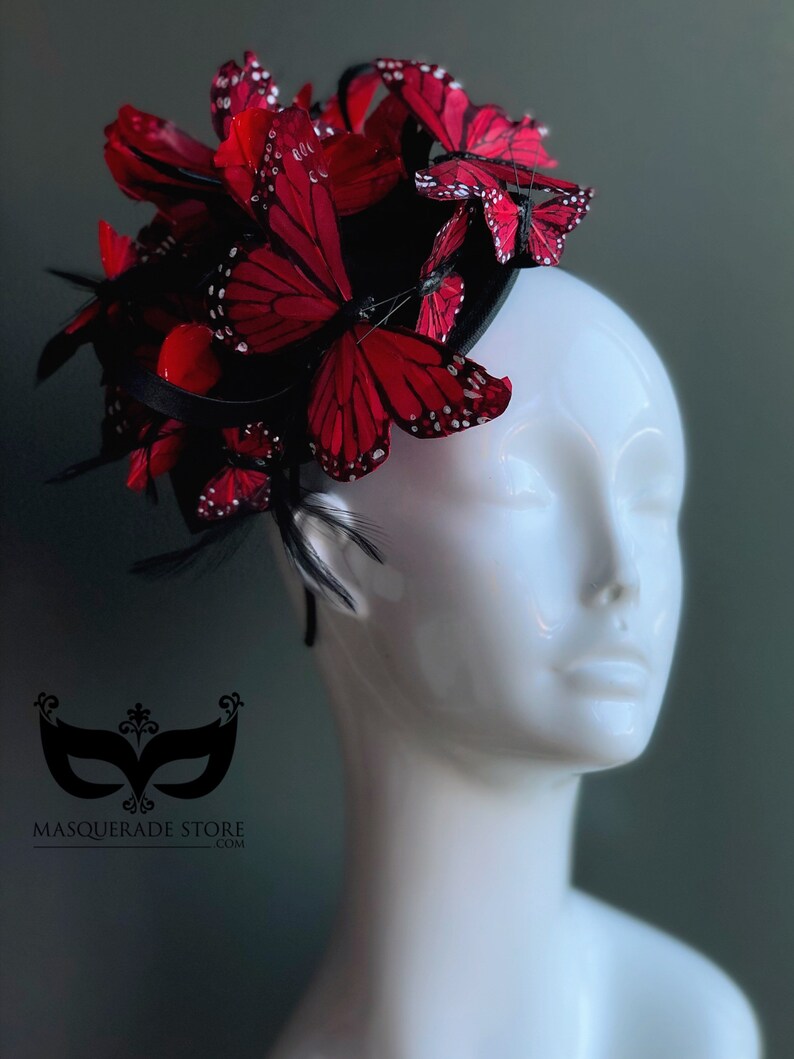 Pink Butterfly Fascinator Pink Party Hat Butterfly Headpiece - Etsy