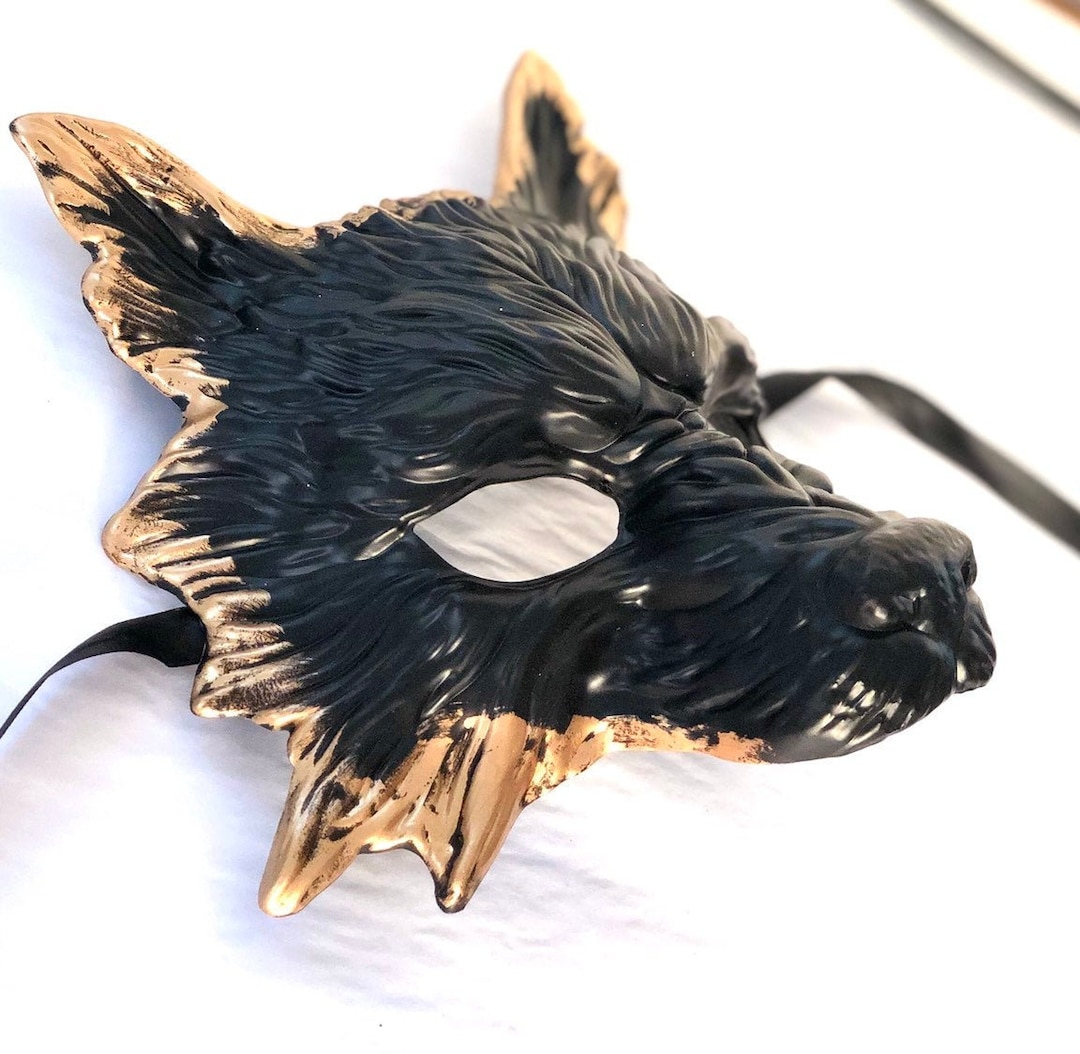 Black Werewolf Mask Halloween Werewolf Costume Mask Wolf Mask, Animal ...