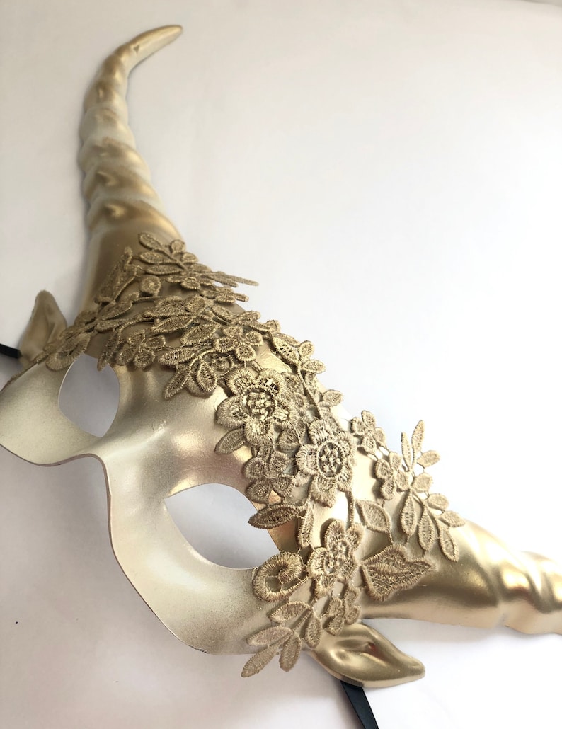 Women Masquerade Mask L Mythical Creature L Gold Goddess - Etsy