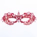 Red Lace Mask With Shimmer, Ruby and Diamonds, Venetian Masquerade Mask ...
