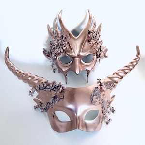 Mythic Horned Creature Couples Masquerade Halloween Mask - Etsy