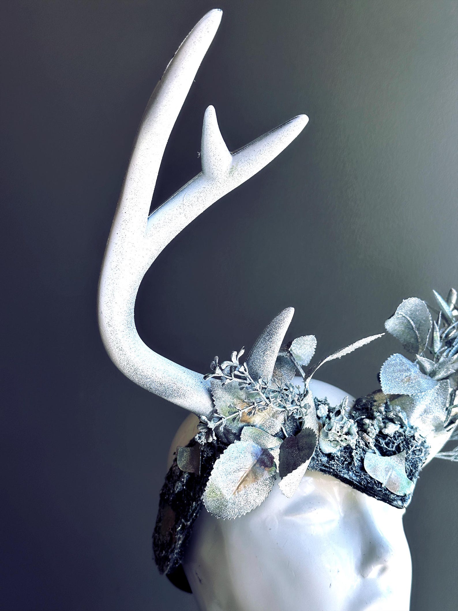 Gold Deer Antler Headdress Gold Ritual Crown Antler Headpiece L ...