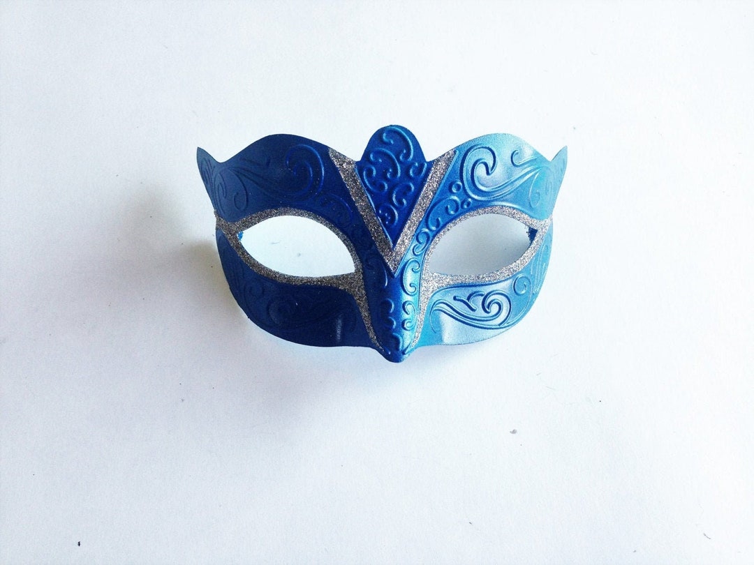 Malibu Blue Mens Masquerade Mask Classic Mens Venetian Mask - Etsy
