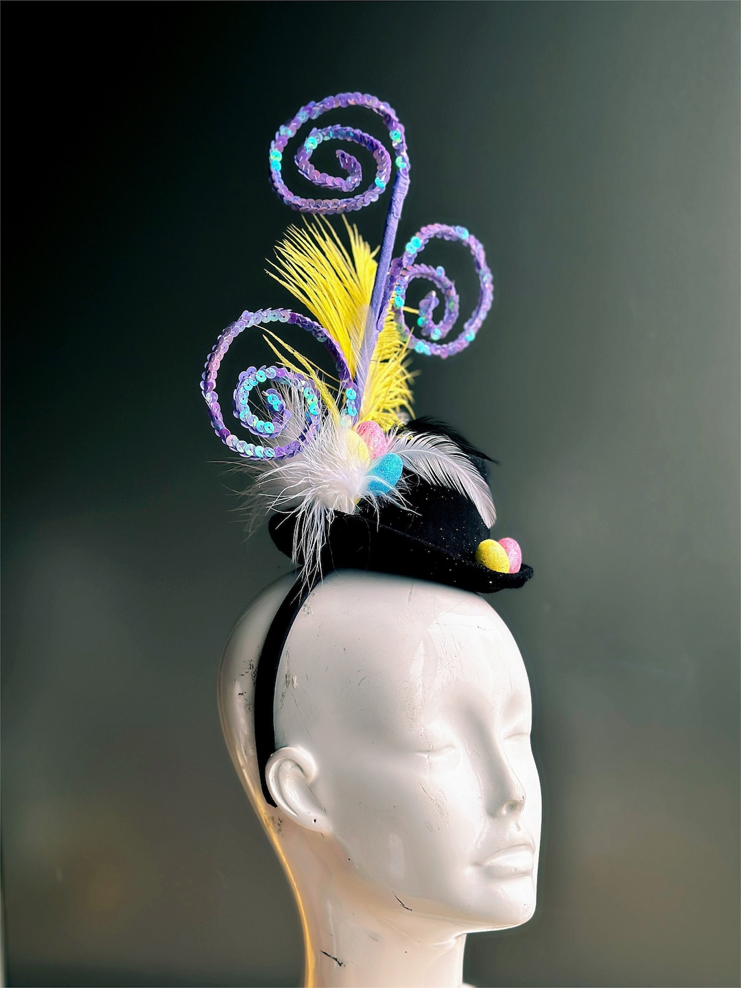 Easter Egg Hat for Kids - Easter Egg Hunt - Feather Hat - Kids ...