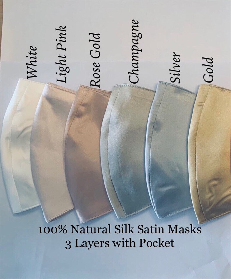 3 LAYER NUDE Mask Pocket Silk Mask Women Luxury Mask Skin Tone - Etsy UK