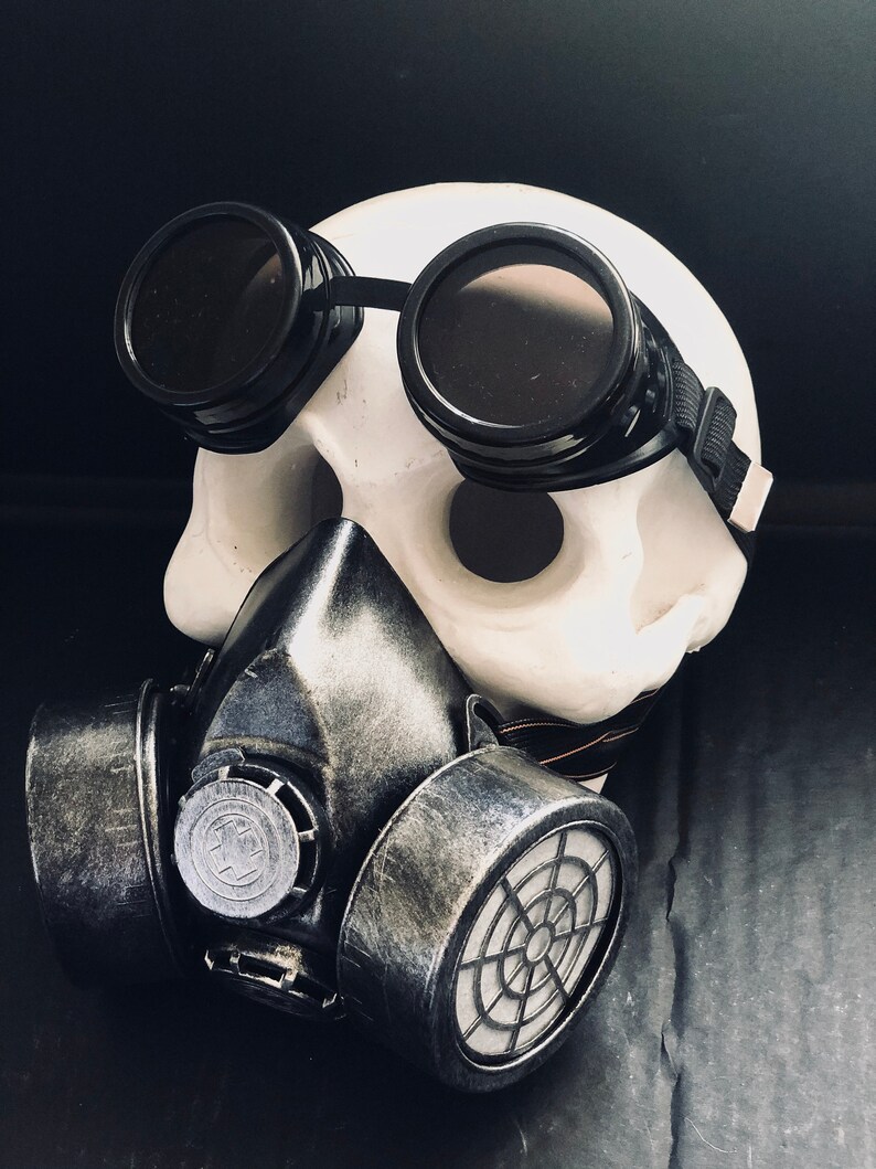Gold Distressed Gas Mask Respirator Steampunk Mask Plague Gas - Etsy