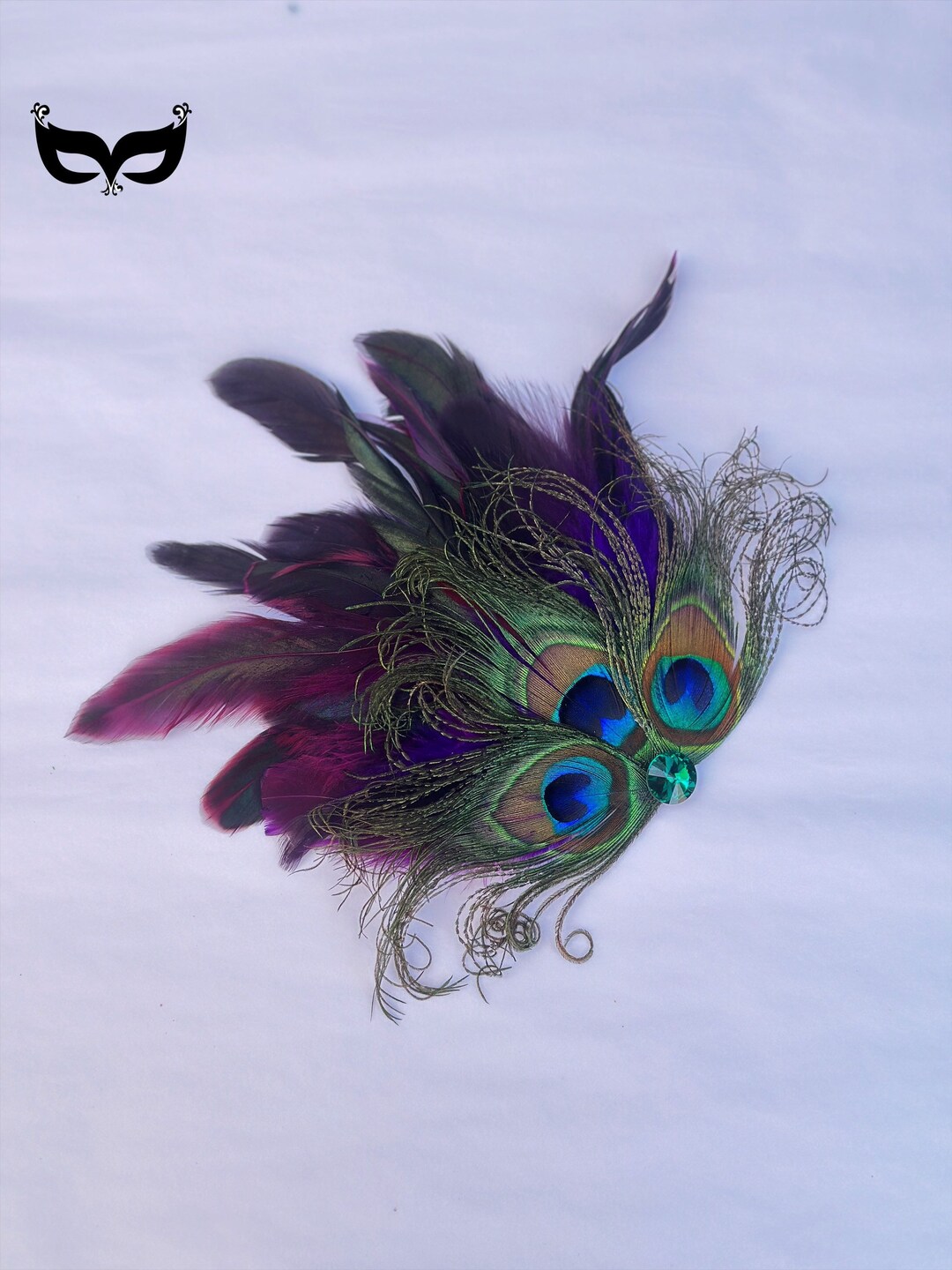 Peacock Feather Hair Clip, Feather Hairpiece, Peacock Clip-on, Feather ...