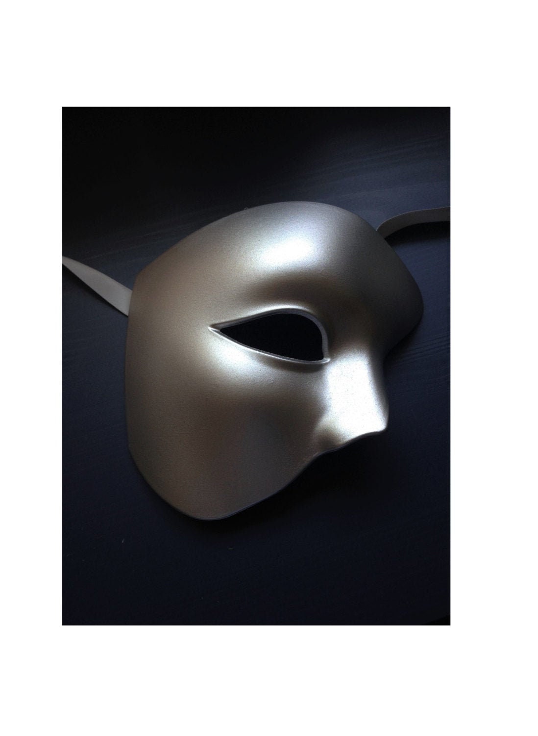 Silver mens masquerade mask men half face Phantom of the opera | Etsy