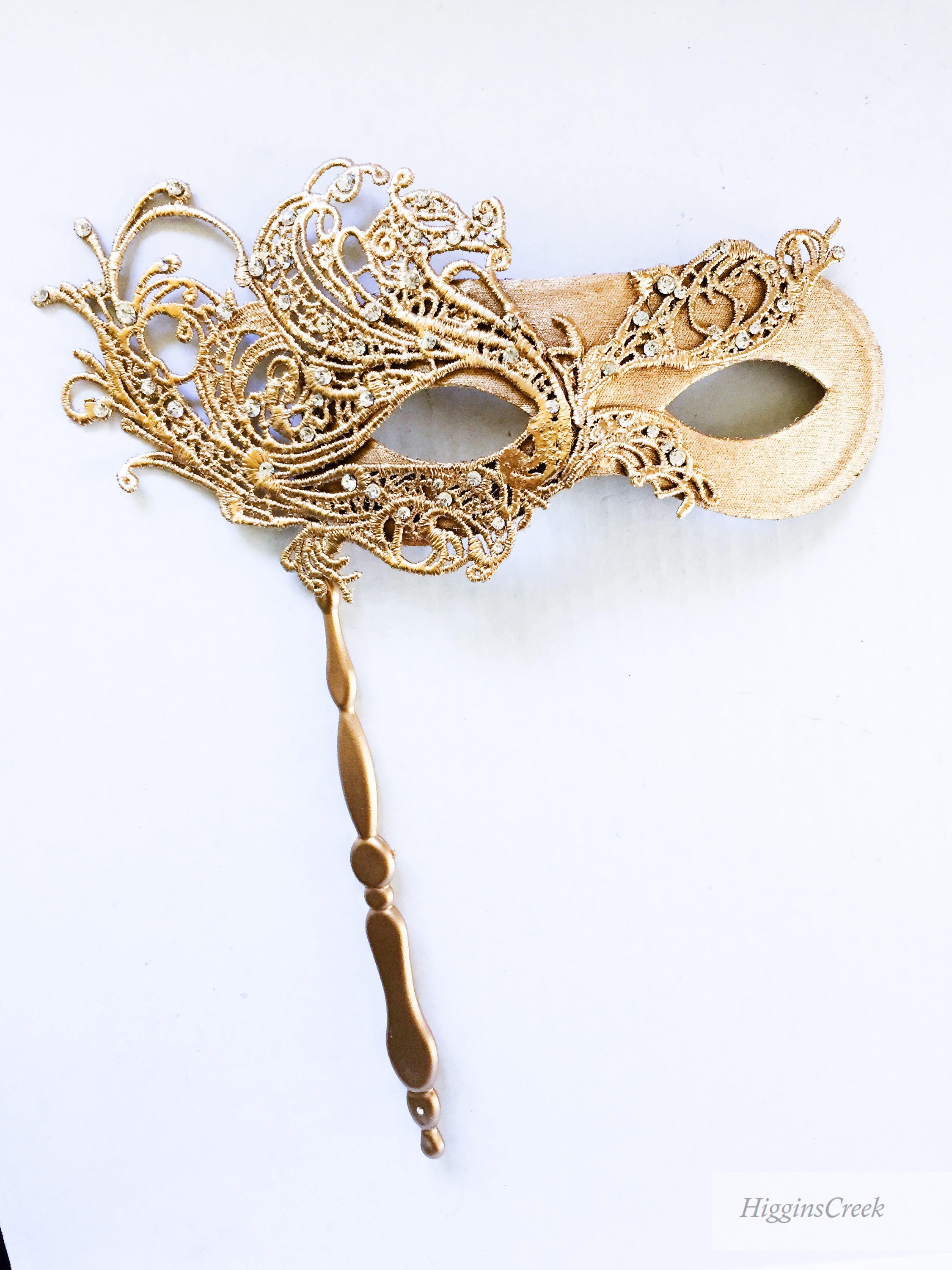 Silver Goddess Luxury Masquerade Mask With Handheld Stick and - Etsy