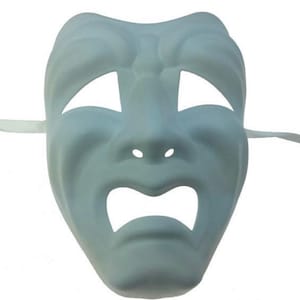 Tragedy Mask Masquerade Mask Commedia Dell'arte Mask Comedy Mask ...