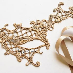 Rhinestone Studded Black Lace Mask Half Face Lace Halloween Masks for ...