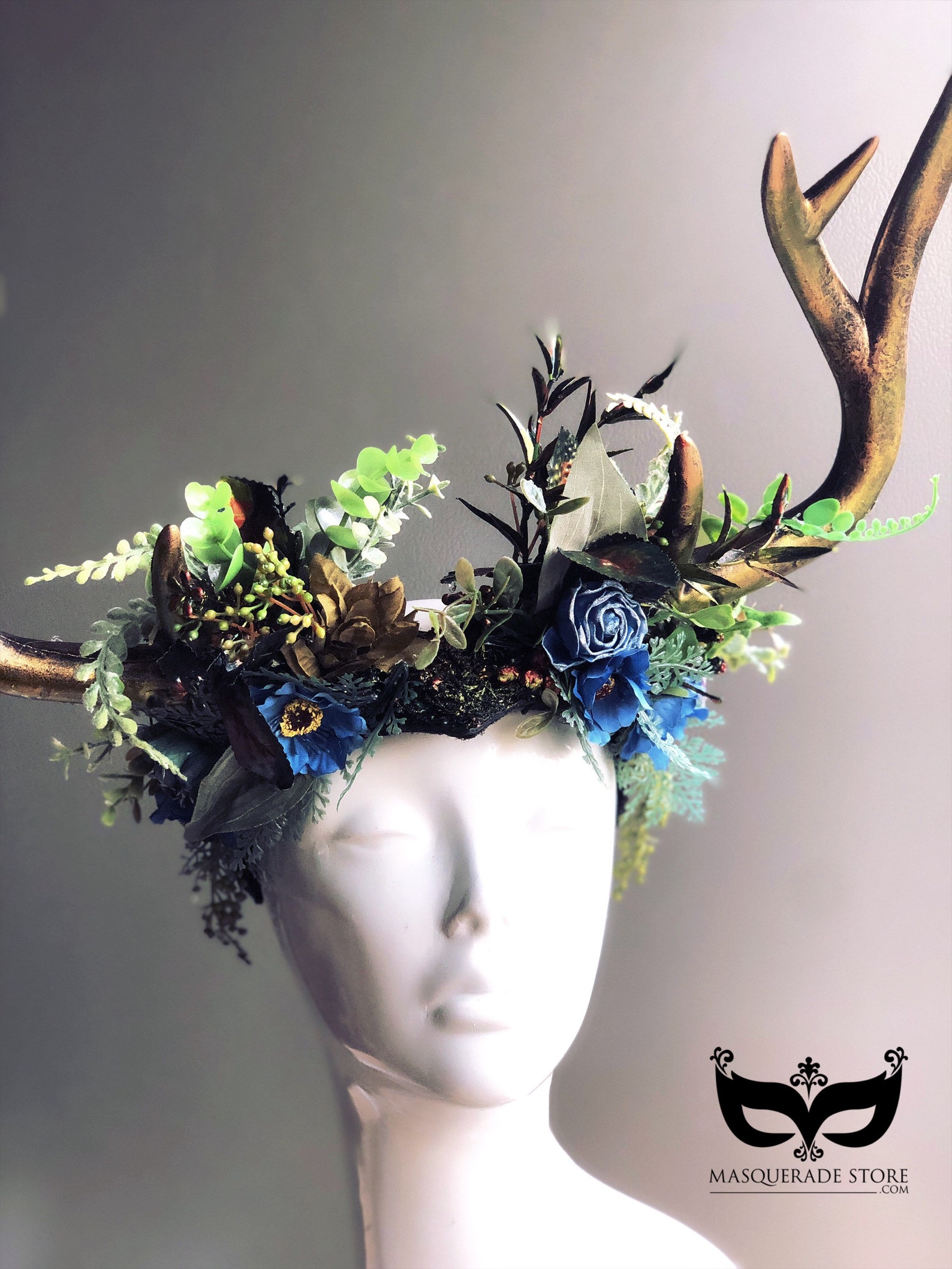 Ostara Deer Antler Headdress Pagan Ritual Crown - Unisex Design - Etsy