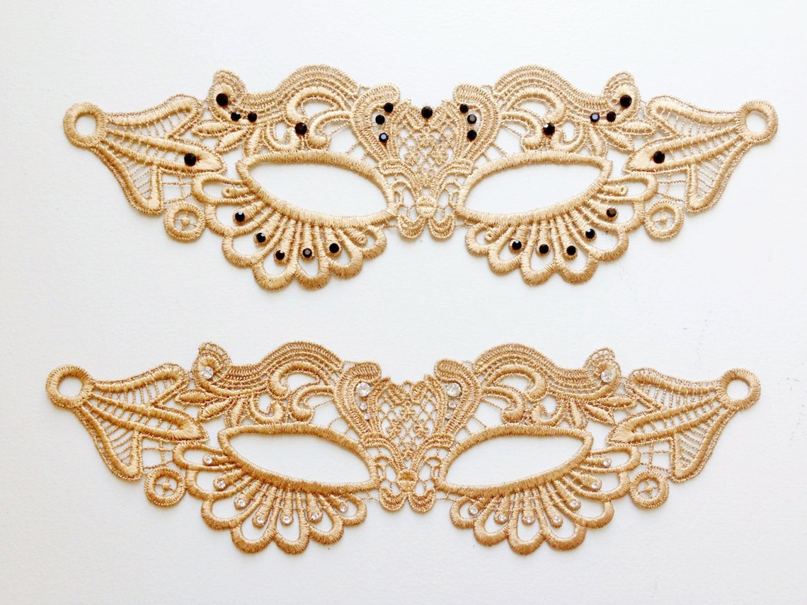 Gold Shimmer Masquerade Mask Swan Venetian Mask Match Prom - Etsy