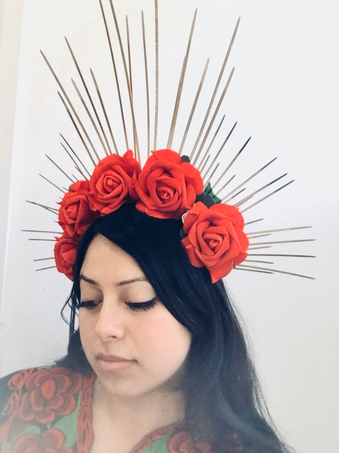Red Roses Halo Crown, Heavenly Bodies With Roses Headdress, Women ...
