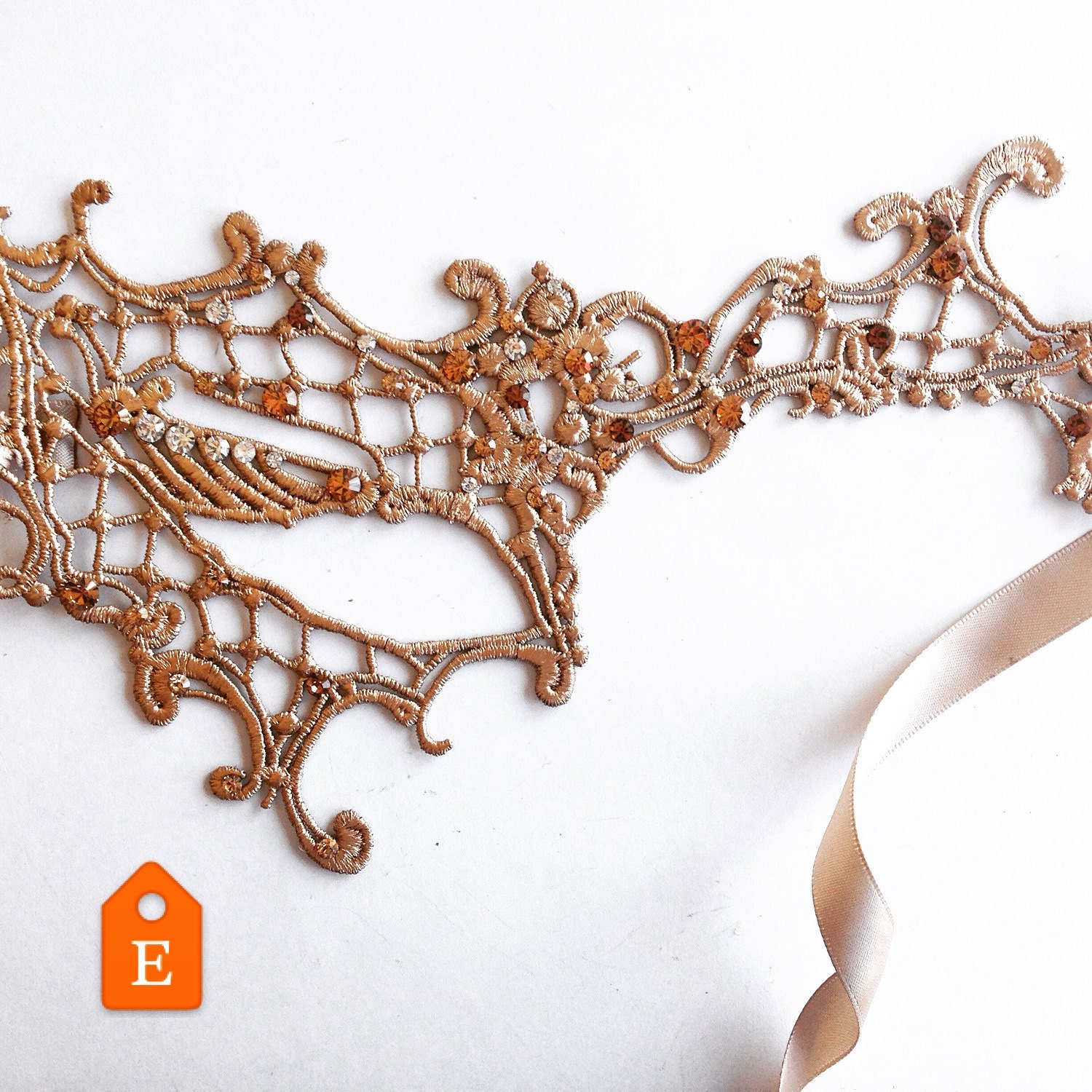 Womens Masquerade Masks Gold Lace Mask With Topaz Rhinestones | Etsy