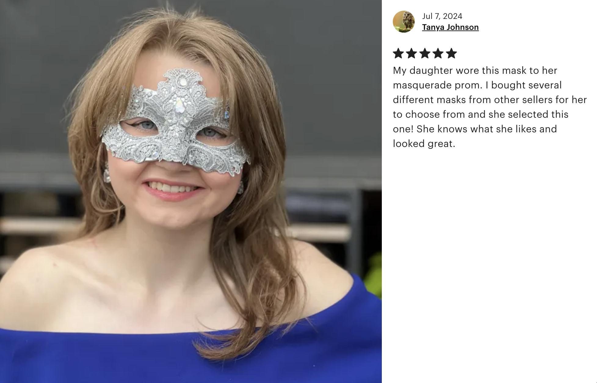 Silver Lace Formal Masquerade Prom Mask With Crystals - Etsy